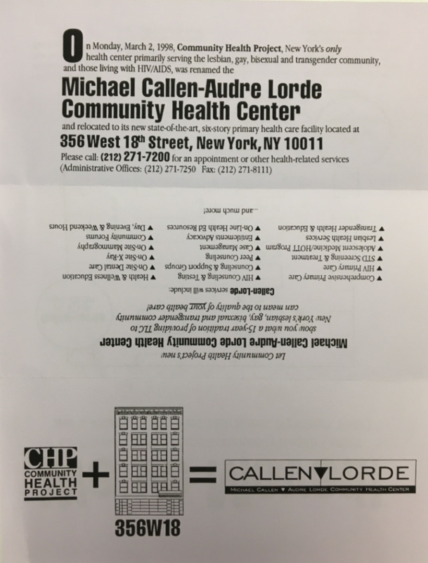Callen-Lorde Community Health Center – NYC LGBT Historic Sites Project